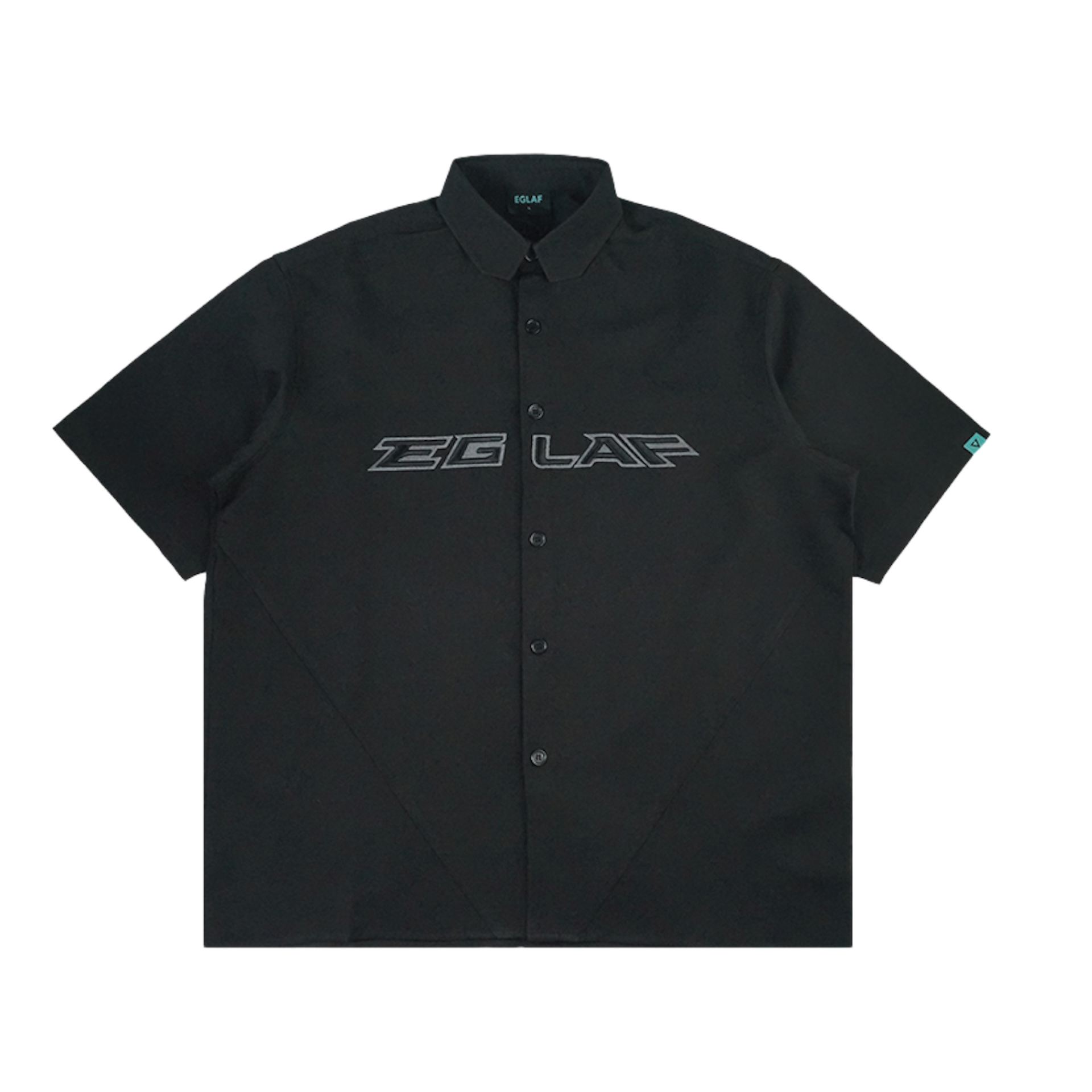 EGLAF | RU Embroidery Chest Logo Shirt Black – SWAGANZ