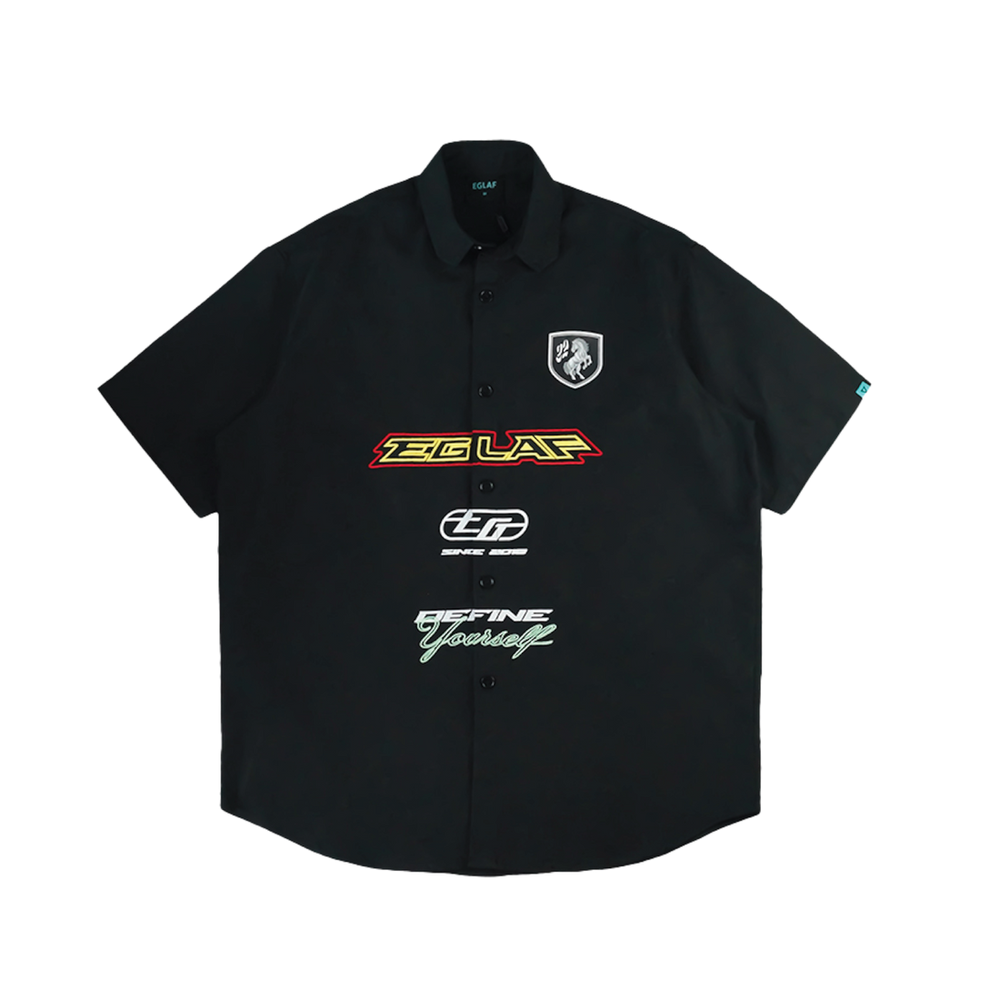 EGLAF | RU Multi Logos Shirt Black – SWAGANZ